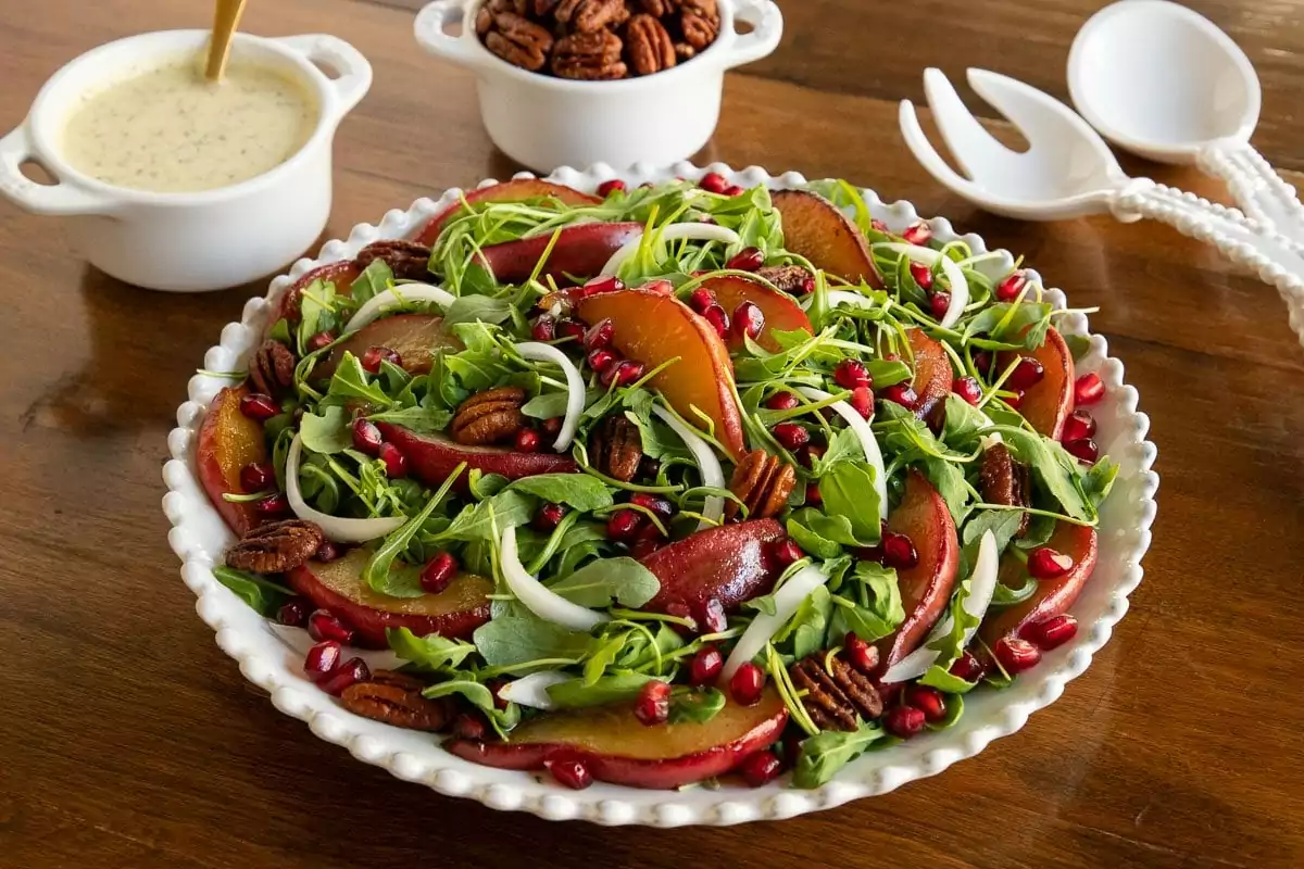 Receta del día: Ensalada de pera caramelizada y espinacas