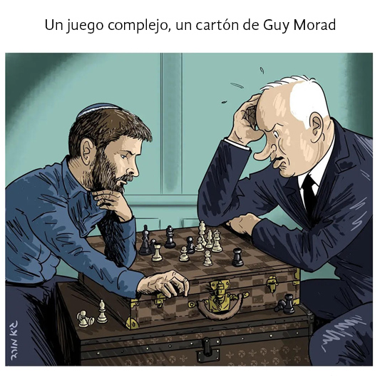 Un juego complejo, cartón de Guy Morad - Enlace Judío